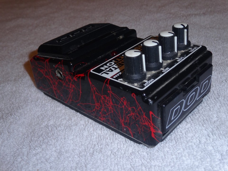 Vintage DOD FX 86B Death Metal Distortion Guitar Effect Pedal RED METAL ...