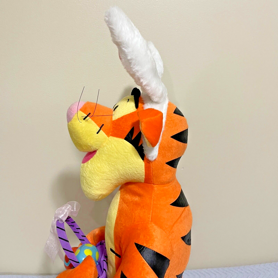 Gemmy Disney Winnie The Pooh Tigger 2.5ft Plush Easter Bunny Door Porch ...