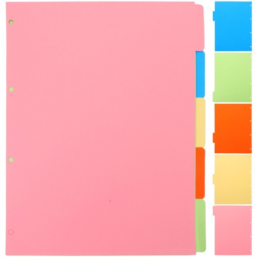 2 Sets Paginated Paper Book Loose-leaf Binder Diary Disc Bound Dividers ...