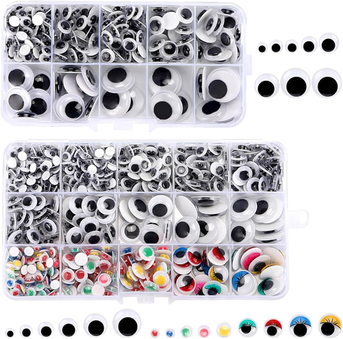 1010Pcs Googly Eyes Self Adhesive for Crafts - Multi Color and Size ...