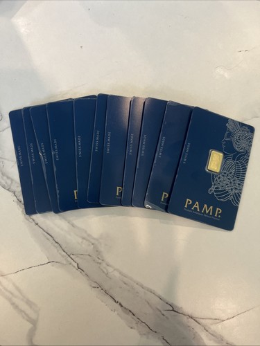 1 Gram Gold Bulk Lot 11 Bars Pamp Lady Fortuna Veriscan Save $ | eBay