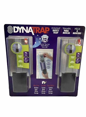 DynaTrap Flylight Indoor Insect Bug Trap Wall Plug-in Electric Light 2 ...