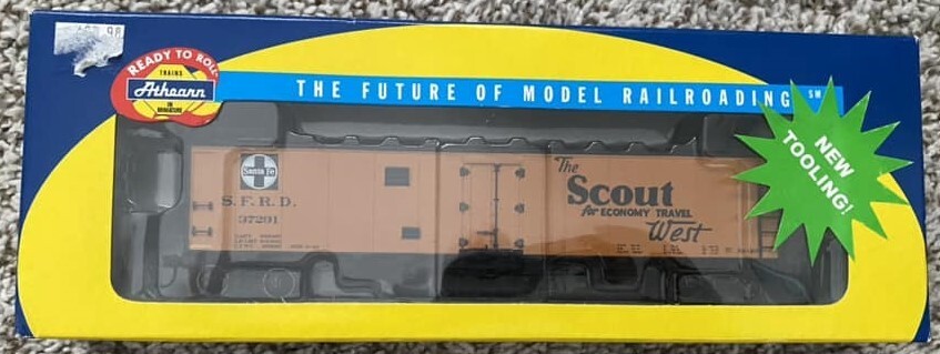 HO Scale Athearn 94501 ATSF SFRD Santa FE 50' Ice Bunker Reefer #37291 ...