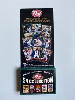 1994 Post Cereal Baseball Card Set 30 Cards - Sealed | eBay