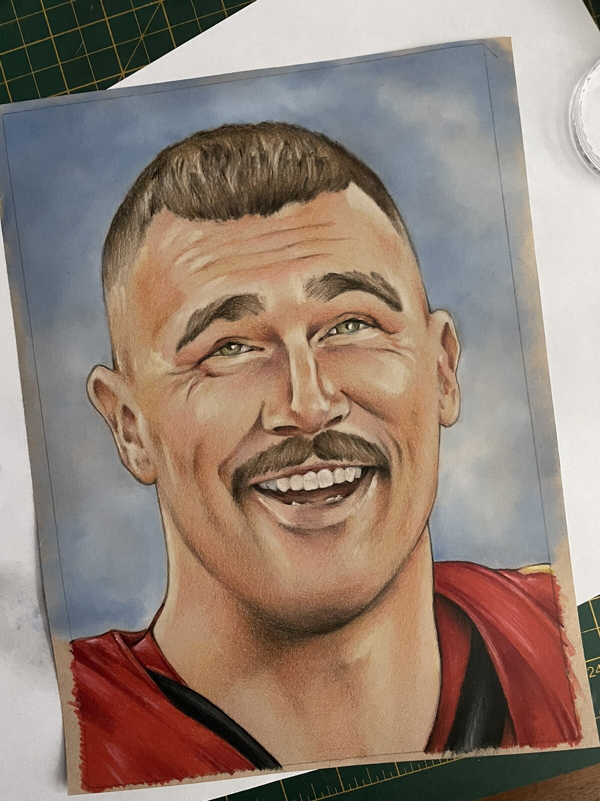 Travis Kelce Original Pencil Drawing .Fan-ART A4 . Kansas City Chiefs ...