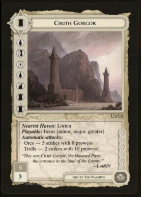 Cirith Gorgor, Against the Shadow, Middle Earth CCG, MECCG, NM, Tracked! | eBay