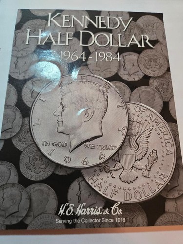 H E HARRIS 2696 Coin Folder #1 Kennedy Half Dollar 50 Cent 1964 - 1984 ...