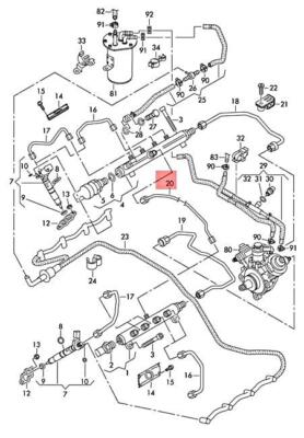 AUDI VW A8 S8 QUATTRO Q7 TOUAREG 4H2 4H8 4HC 4HL FUEL LINE 057130309AM ...