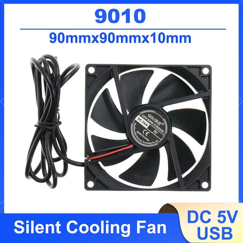 90mm DC 5V USB Cooler Black Silent Cooling Fan For Desktop PC Computer ...