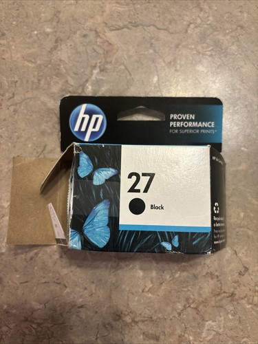 NEW Genuine HP 27 Black Ink for Officejet 4215 6110 Deskjet 3320 5650 ...