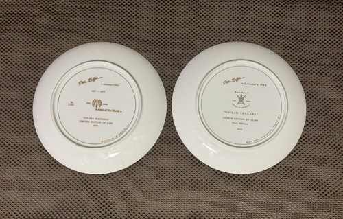 Vintage Don Ruffin Collector Plates (x2) Colima Madonna & Navajo ...