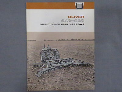 original 1965 Oliver 242 292 Disk Harrows Brochure Catalog Tractor | eBay