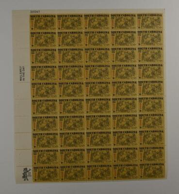 US SCOTT 1407 PANE OF 50 SOUTH CAROLINA STAMPS 6 CENT FACE MNH | eBay