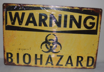 Warning Biohazard Metal Sign/ Wall Art | eBay