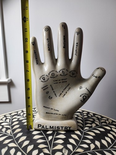 PALMISTRY HAND STATUE CERAMIC (GOOD SIZE AND QUALITY MATERIAL) UNISEX ...