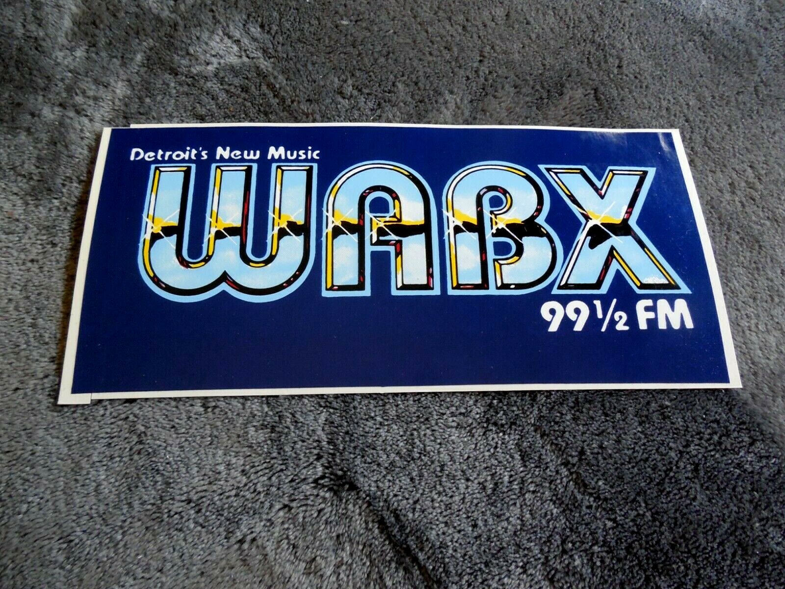 WABX Detroit Bumper Sticker 99 1/2 FM Radio Station | eBay