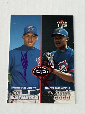 Pasqual Coco & Leo Estrella 2001 Fleer Ultra Prospects Authentic Signed ...