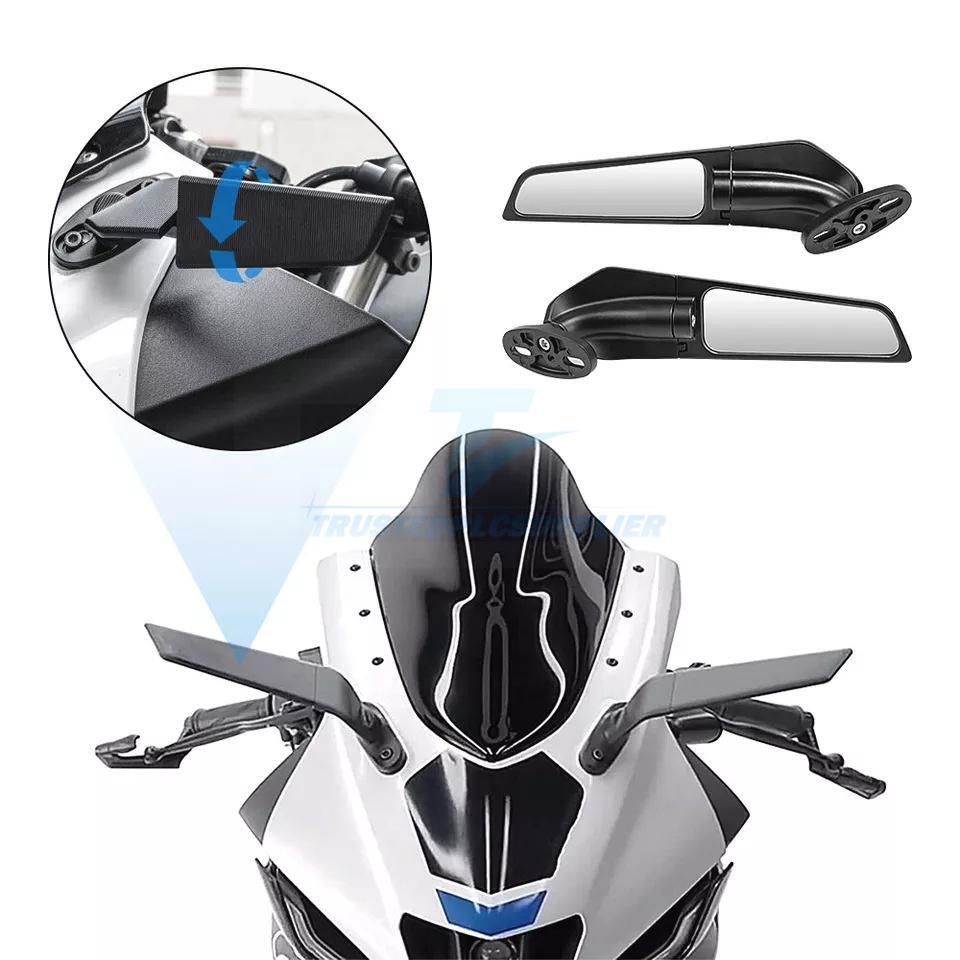 Side Mirrors Fit For Yamaha YZF R1 R3 R6 Rearview Wind Wing Mirror ...