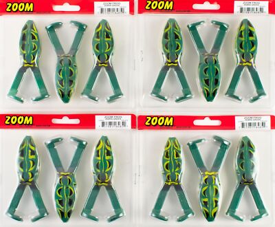 (LOT OF 4) ZOOM FROG 4" 135-412 ZEBRA GREEN BN1304 | eBay