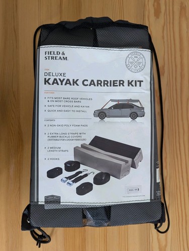 Field & Stream Deluxe Car Top Kayak Carrier Kit, Fits Most Bare Roof ...
