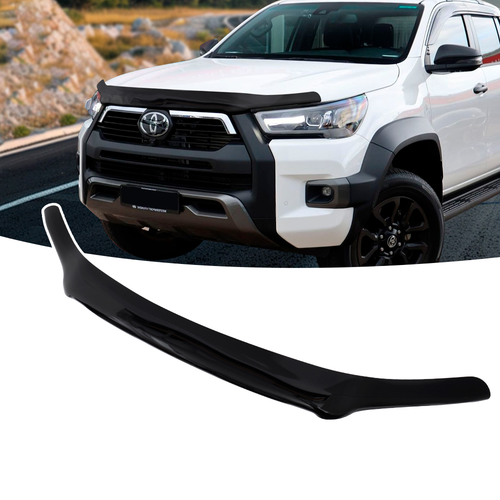For Toyota Hilux N80 Dark Black Bonnet Protector Hood Guard 2021 2022 ...