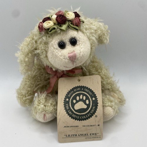 BOYDS BEARS Cream LILITH ANGEL EWE Lamb- Ornament Loop Hanger Missing ...