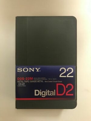 2 NEW Sony D2S-22M DIGITAL D2 VIDEO CASSETTE METAL TAPE, 600FT, FREE ...