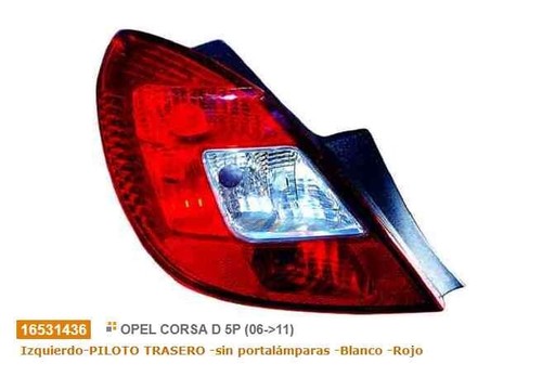 1222534 Pilot Rear Left / 93190950/16531436/1786095 For OPEL Corsa | eBay