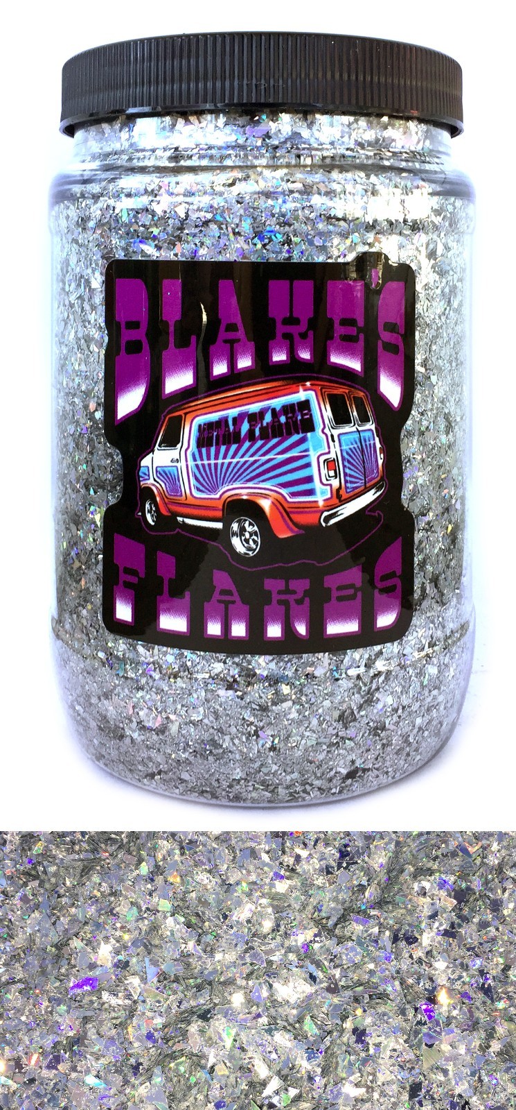 1lb Blakes Metal Flake Alpha Silver RANDOM CUT Hot Rod Custom ...
