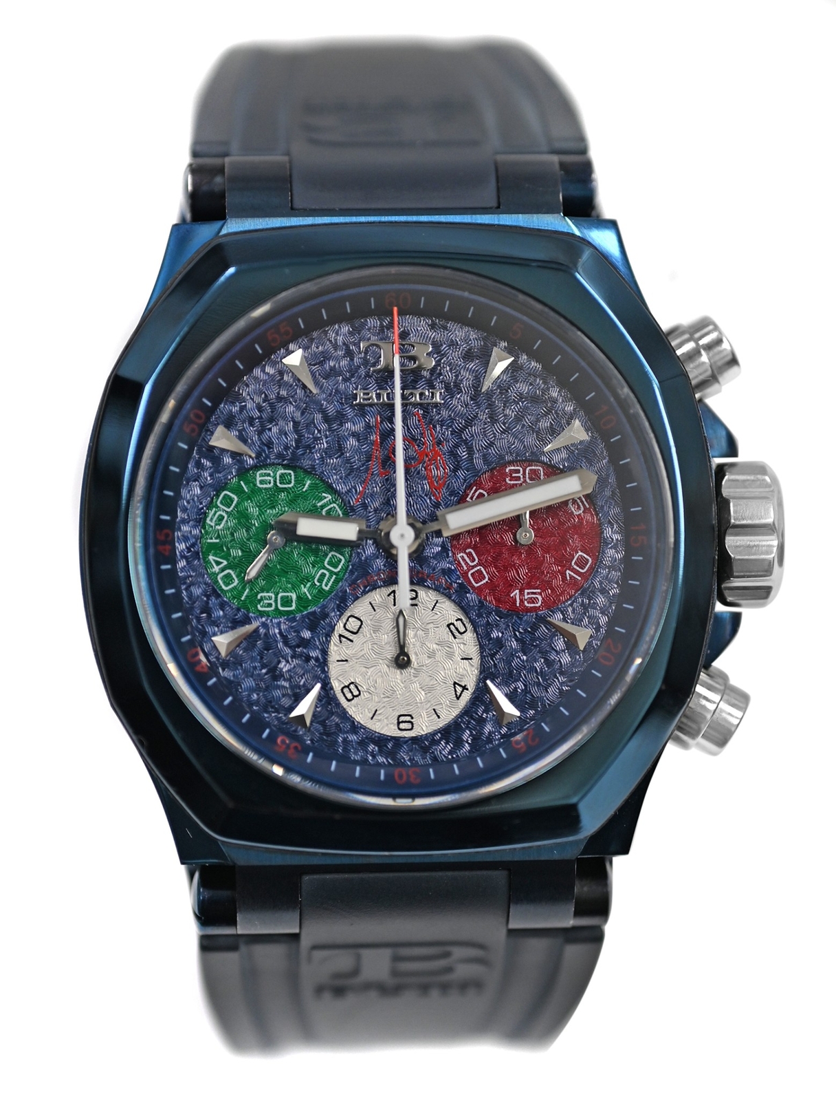 TB Buti Giugno 2006 M.Lippi Chronograph Blue PVD Steel 42MM Italian ...