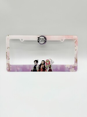 Demon Slayer License Plate Frame featuring Nezuko, Shinobu, and Matsuri ...