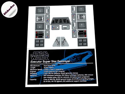 CUSTOM STICKERS for Super Star Destroyer 10221 TOYS , Models , Building ...