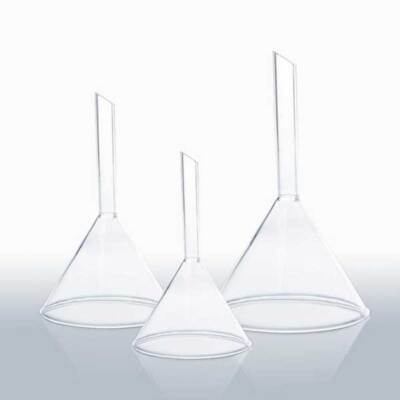 40mm - 150mm Transparent Glass Funnel w/ Short Stem Laboratory ...