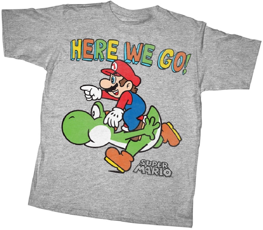 Nintendo T-shirt Here We Go Super Mario Youth T-Shirt - Officially ...