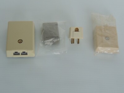 2-Line Telephone Wall Jack Double Port Modular Landline Phone RJ45 ...