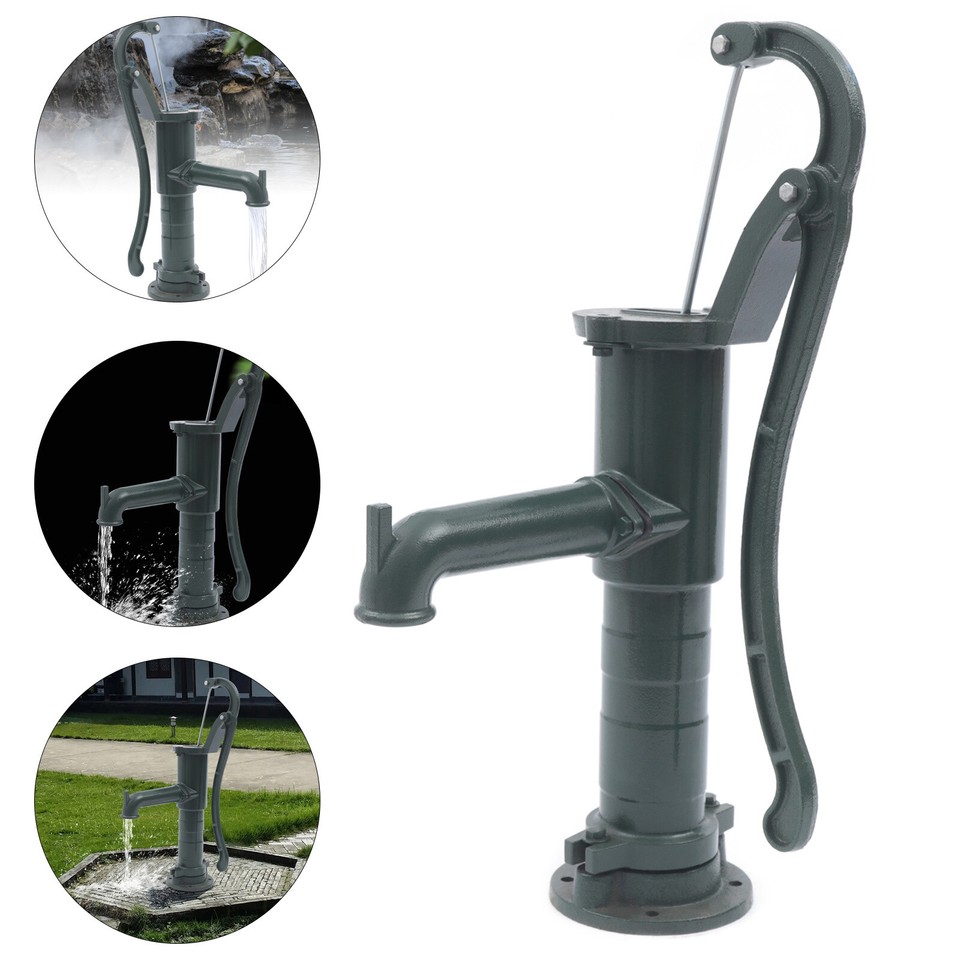 Hand Water Pump Well Pitcher Pump Cast Press Suction Yard Garden Pond ...
