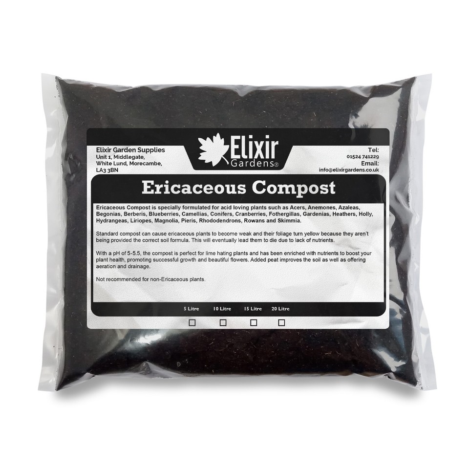 Ericaceous Compost for Acid Loving Plants inc. Blueberry, Rhododendron ...
