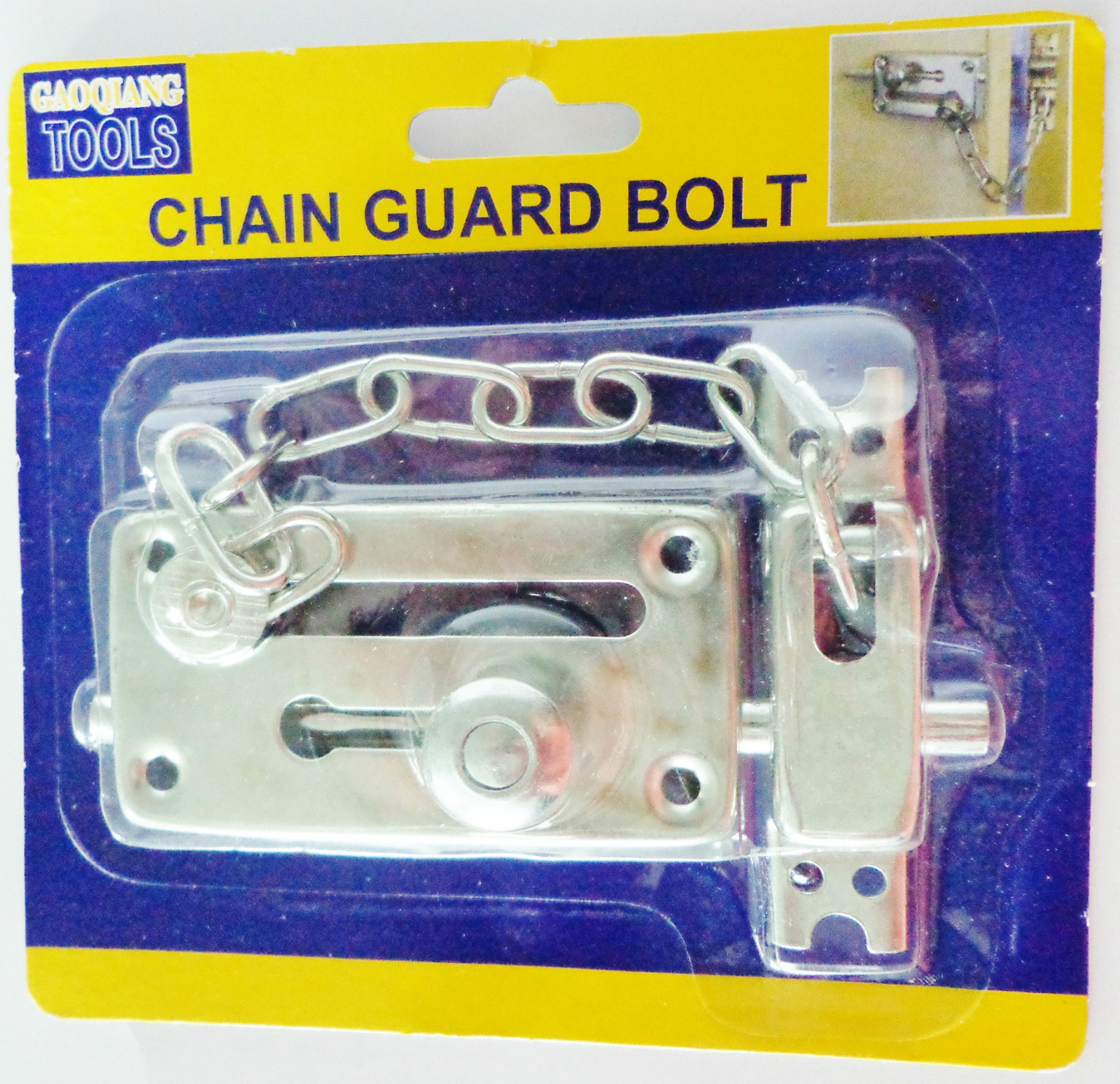 SECURITY CHAIN DOOR GUARD BOLT LOCK HOME SAFETY PROTECTION SCREWS ...