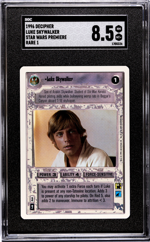 1996 Decipher Star Wars Premiere Luke Skywalker SGC 8.5 RARE 1 | eBay