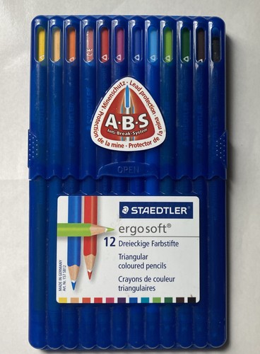 Staedtler Ergosoft Colored Pencils Set •12 Colors in Stand-up Easel ...