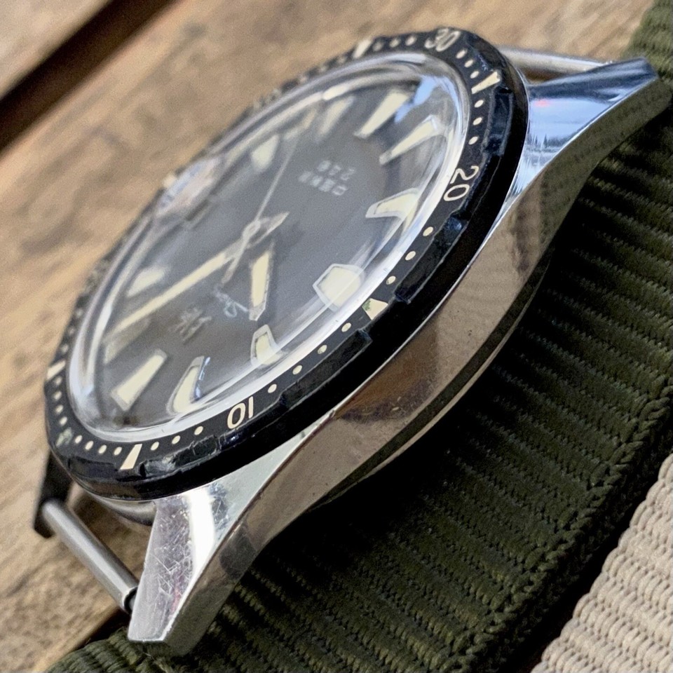 Vintage {SERVICED} ShangHai 114 Diver SS4 SLOPED BEZEL Chinese Military ...