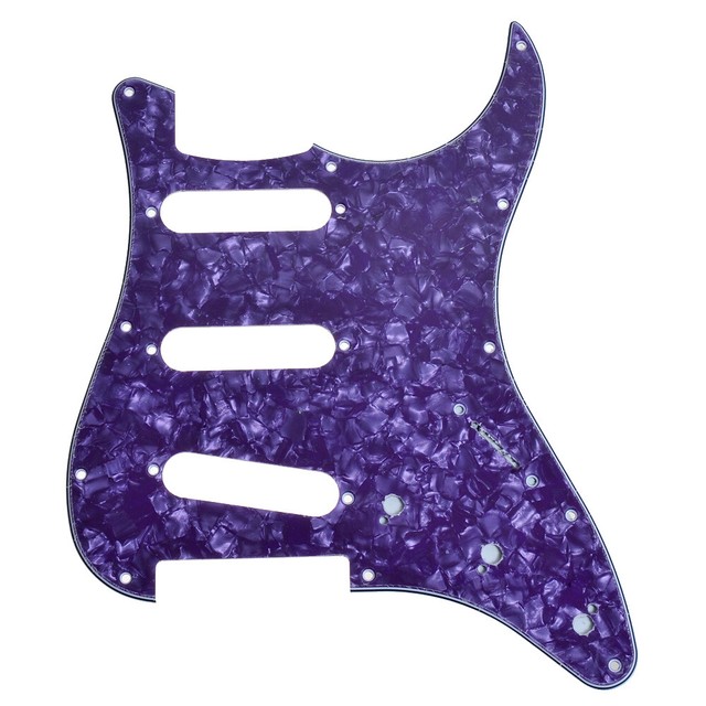 Purple Pearl Electric Guitar SSS Pickguard 4 Ply for Fender Strat ...