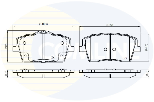 Fits Volvo XC40 2017- Baxter Front Brake Pads Set 4048055500 31471408 ...