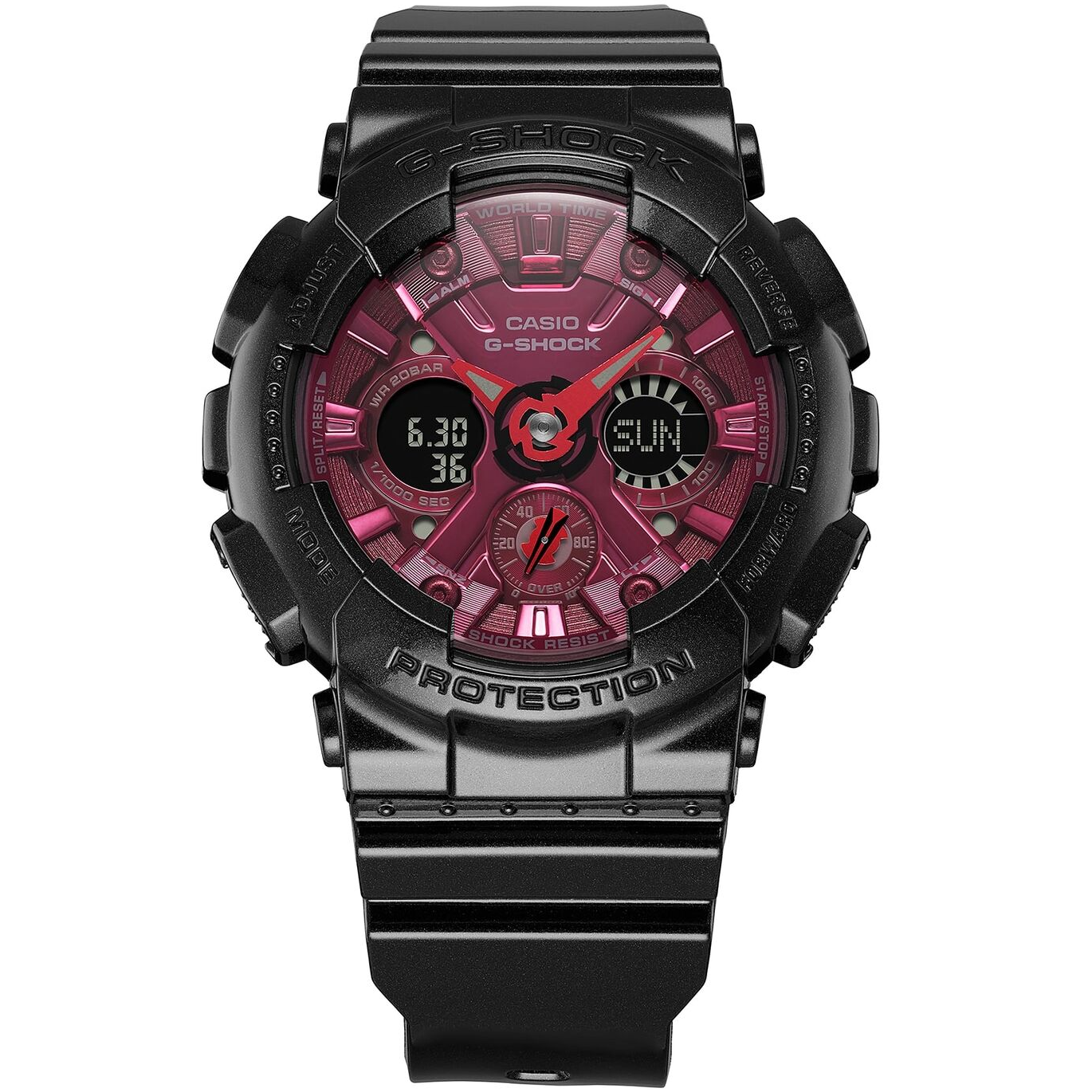CASIO G-SHOCK GMA-S120RB-1AJF Analog Digital Watch Black & Red 45.9mm ...
