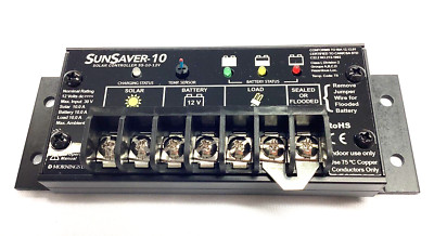 Morningstar SS-10L-12V SunSaver 10 amp 12 volt Solar Charge Controller ...