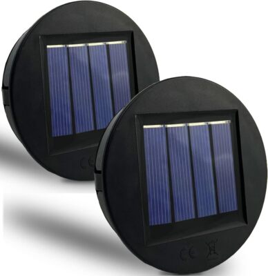 2 Pack Solar Lights Replacement Top for Lanterns Waterproof Round Solar ...