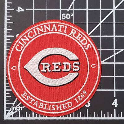 Cincinnati Reds 3.5" Round Iron /Sew On Embroidered Patch~ Free ...