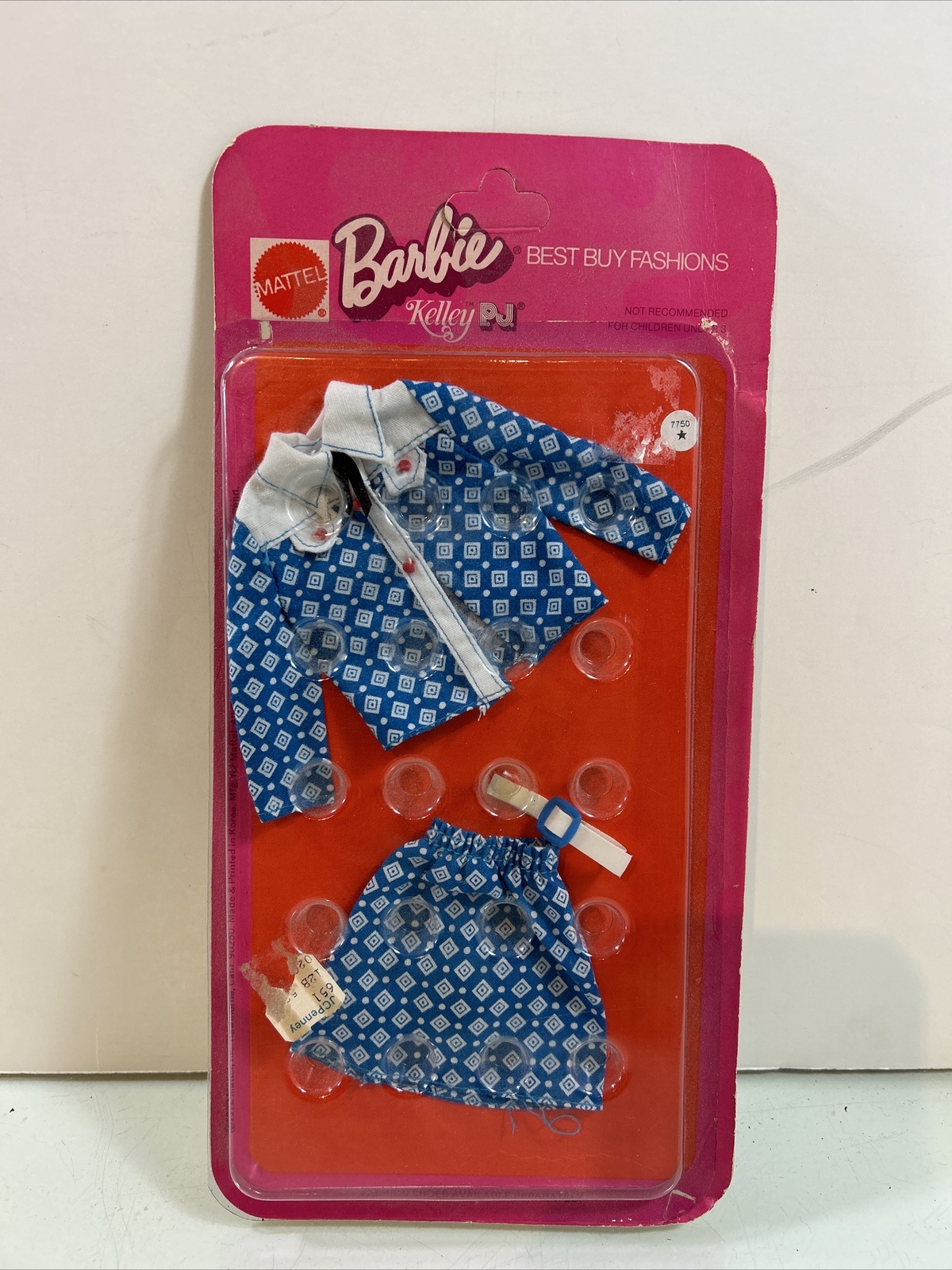 Vintage Barbie 7750 Blue And White Dress Shirt And Skirt Mod 1972 ...