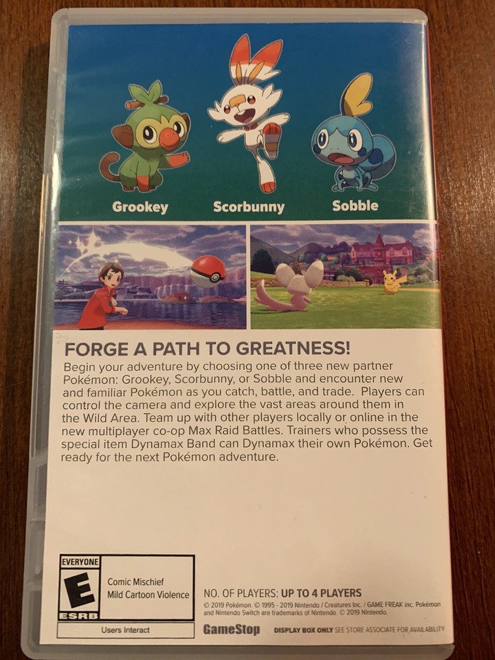 Pokémon Sword - Nintendo Switch - GameStop Display CASE ONLY - No Game ...