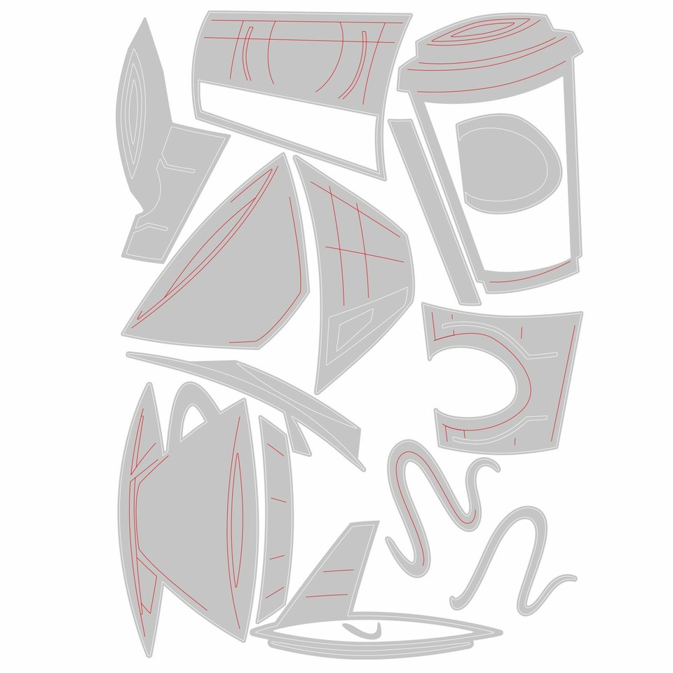 Sizzix Thinlits Die Set - Cafe, Colorize 665212 by: Tim Holtz | eBay